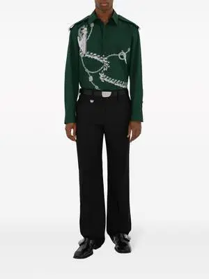 Burberry Knight Hardware Cotton Shirt - Green