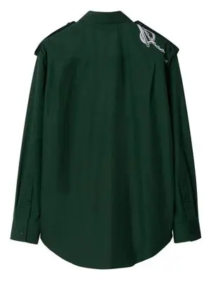 Burberry Knight Hardware Cotton Shirt - Green