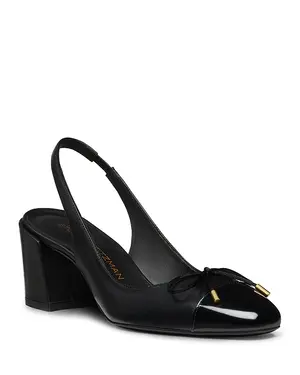 STUART WEITZMAN Sleek Bow 50 Slingback Pumps