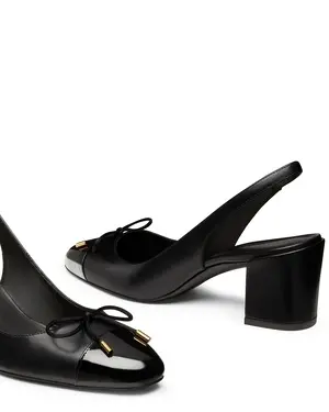 STUART WEITZMAN Sleek Bow 50 Slingback Pumps
