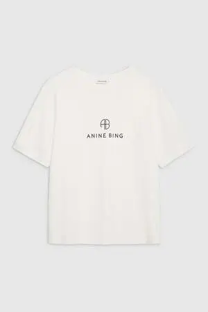 ANINE BING Jaylin Tee Monogram - Ivory