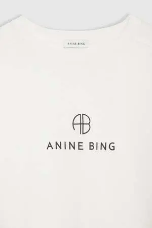 ANINE BING Jaylin Tee Monogram - Ivory