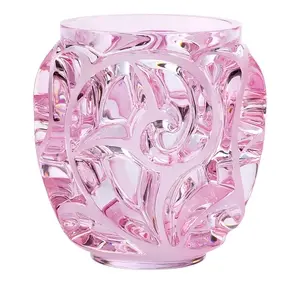 Lalique Tourbillons Luster Vase - Pink