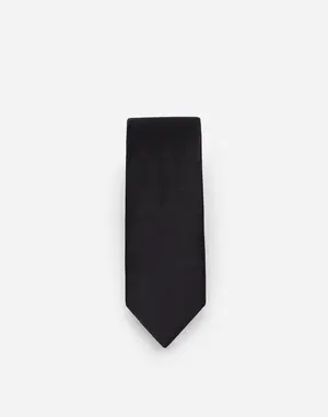 Dolce & Gabbana Silk Tie With Dg Logo - Blue