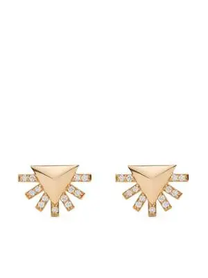 Harwell Godfrey 18kt Yellow Diamond Sunburst Stud Earrings - Gold