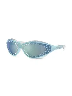 SWAROVSKI Crystal-embellished Goggle-frame Sunglasses