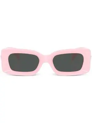 Versace Medusa Plaque Rectangular Sunglasses - Pink