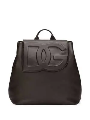 Dolce & Gabbana Logo-embossed Leather-blend Backpack - Brown