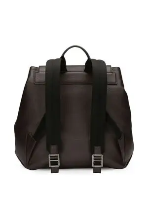 Dolce & Gabbana Logo-embossed Leather-blend Backpack - Brown