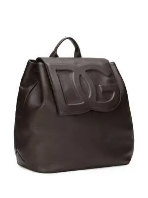 Dolce & Gabbana Logo-embossed Leather-blend Backpack - Brown