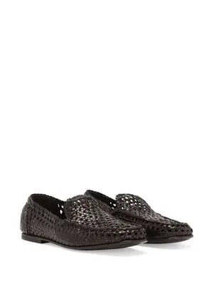 Dolce & Gabbana Interwoven Leather Loafers