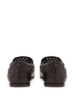 Dolce & Gabbana Interwoven Leather Loafers