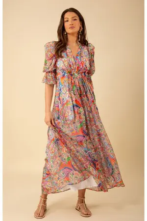 Hale Bob Hale Bob Ophelia Chiffon Maxi Dress - Purple