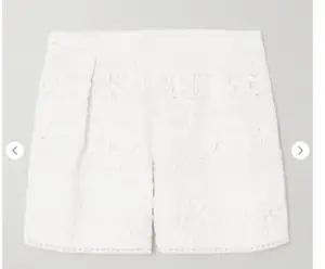 Carolina Herrera Broderie Anglaise Cotton Shorts