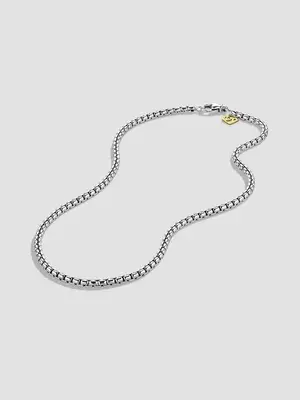David Yurman Box Chain Necklace In Sterling
