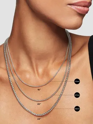David Yurman Box Chain Necklace In Sterling