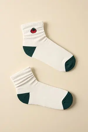 DAILY PRACTICE BY ANTHROPOLOGIE Daily Practice By Anthropologie Athletic Icon Socks Tomato
