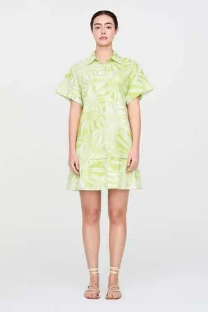 MARIE OLIVER Camp Mini Shirt Dress - Evergreen