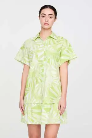 MARIE OLIVER Camp Mini Shirt Dress - Evergreen