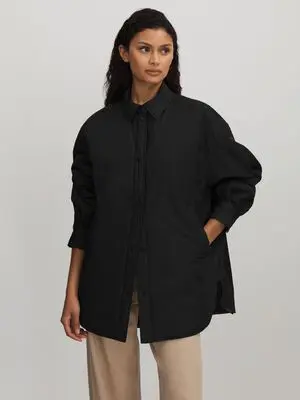 SCANDINAVIAN EDITION The Guide Padded Shirt Jacket - Black
