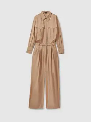 ATELIER Lorenza Belted Wide Leg Jumpsuit