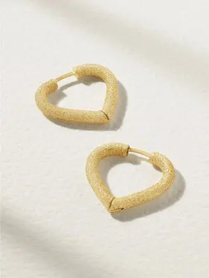 Carolina Bucci 18-karat Yellow Cuore Hoop Earrings - Gold