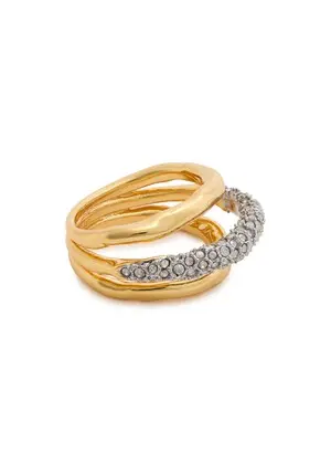 Alexis Bittar Solanales Orbiting Crystal-embellished Ring - Gold