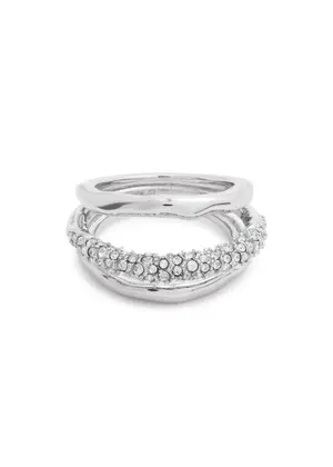 Alexis Bittar Solanales Orbiting Crystal-embellished Ring - Silver