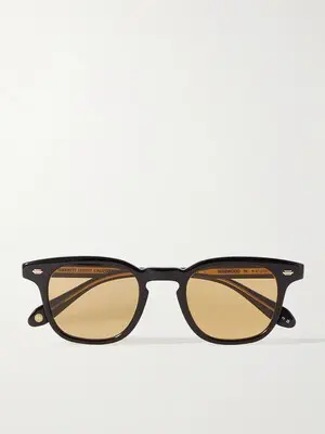Garrett Leight Sherwood D-frame Sunglasses - Black