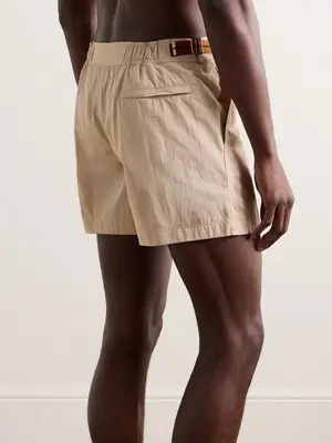 Zegna Straight-leg Mid-length Swim Shorts - Neutrals