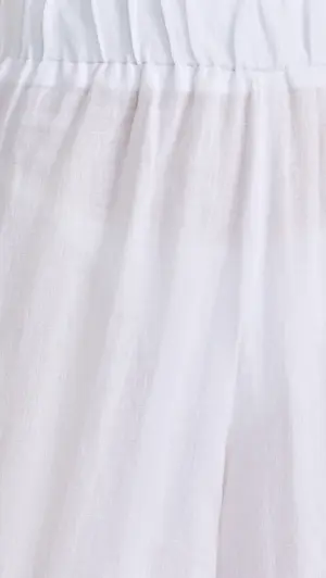 VITAMIN A Tallows Wide Leg Linen Pants - White