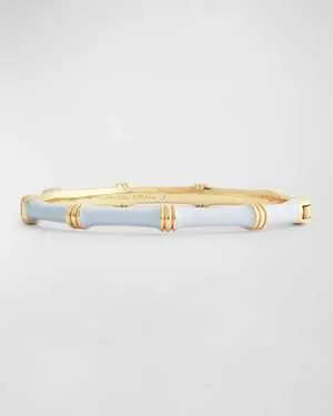 ANABEL ARAM JEWELRY Anabel Aram Jewelry Bamboo Collection Hinged Bangle - Pale Blue