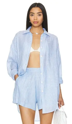 VITAMIN A Playa Boyfriend Shirt - Summer Stripe