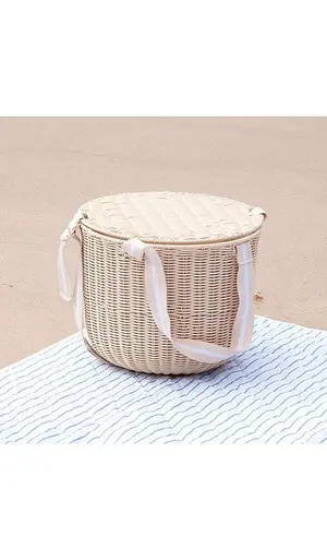 SUNNYLIFE Round Picnic Cooler Basket