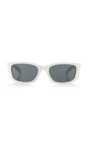 Prada Symbole Mask-frame Acetate Sunglasses - White
