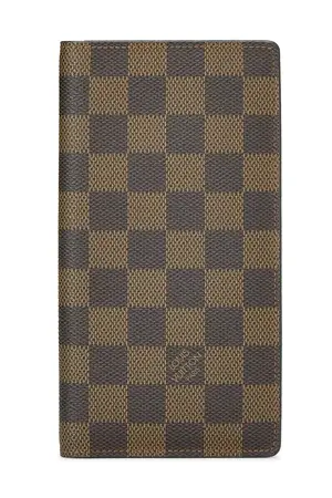 LOUIS VUITTON Damier Ebene Brazza Continental Wallet - Brown