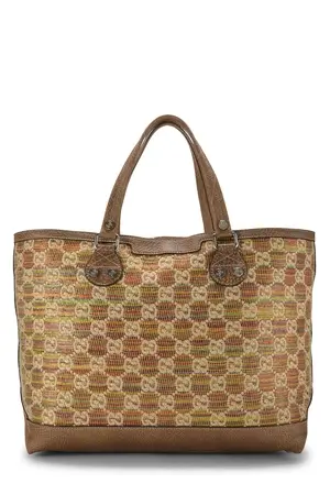 Gucci Gg Libeccio Raffia Sunset Tote
