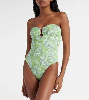 Melissa Odabash Como Printed Strapless One Piece Swimsuit
