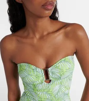 Melissa Odabash Como Printed Strapless One Piece Swimsuit