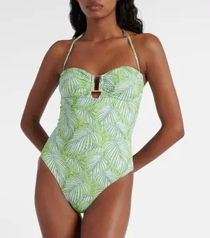 Melissa Odabash Como Printed Strapless One Piece Swimsuit