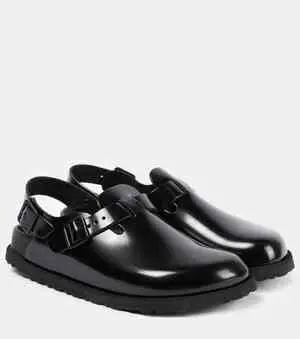 BIRKENSTOCK Tokio Leather Mules - Black