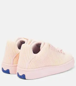 Burberry Checked Canvas Trainer Sneakers