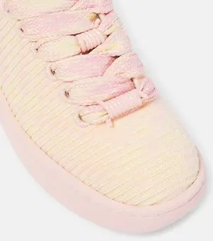 Burberry Checked Canvas Trainer Sneakers