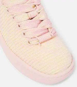 Burberry Checked Canvas Trainer Sneakers - Multicoloured