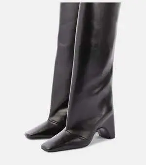 Coperni Bridge Leather Knee-high Boots - Black