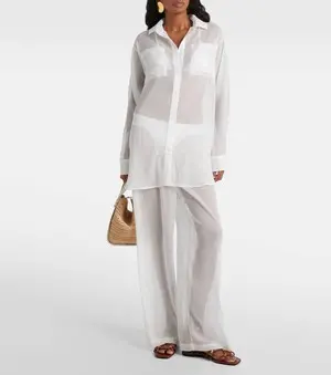 Jade Swim Mika Sheer Shirt - White