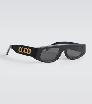 Gucci Logo Flat-top Sunglasses