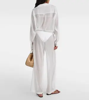 Jade Swim Mika Sheer Palazzo Pants