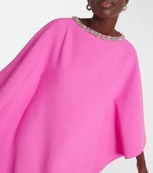 Safiyaa Amarella Crystal-embellished Crêpe Gown - Pink