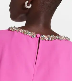 Safiyaa Amarella Crystal-embellished Crêpe Gown - Pink